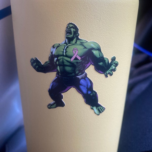 Hulk Smash Breast Cancer Decal Yeti Tumbler - Etsy