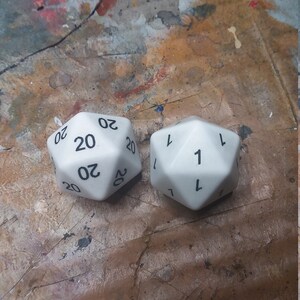 10D8 10 Eight Sided 16mm Blank White Dice RPG Gaming | Etsy