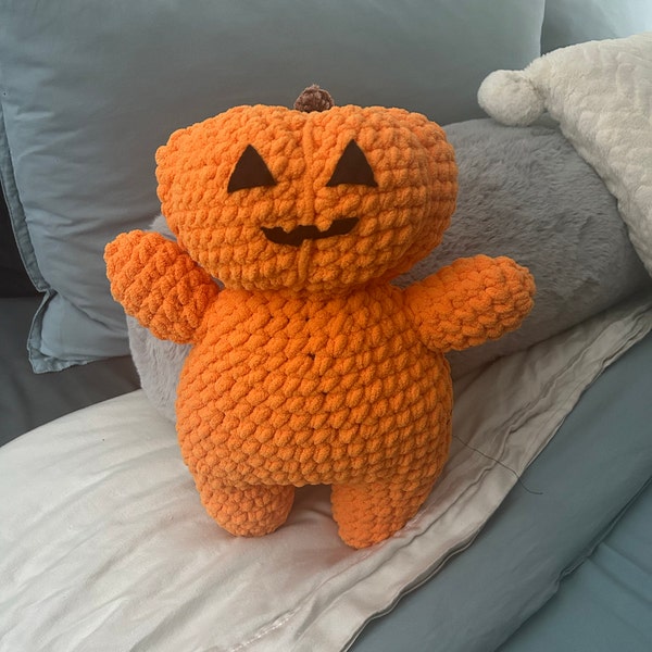 Cheeky Pumpkin Crochet Pattern – Amigurumi Halloween Plush Toy (PDF ...