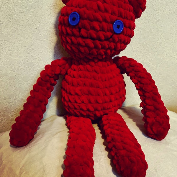 Large Red Hambo Plush | Crochet Hambo Adventure Toy| Cartoon ...