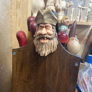 Caricature Carved Sad Face Fridge Magnet - Etsy