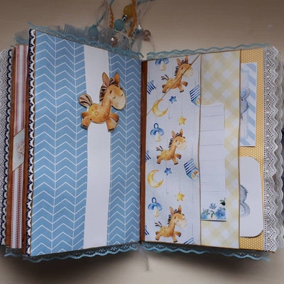 Baby Blue Digital Paper, Blue, Grey, Baby Boy, Digital Paper, Scrapbook ...