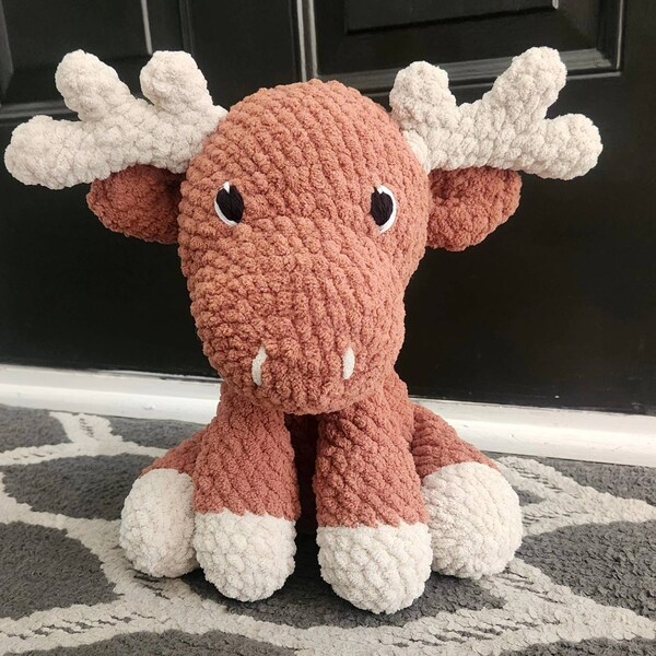 Crochet Moose Amigurumi Pattern Moose Crochet Pattern Woodland Crochet ...