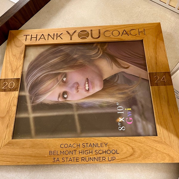 Thank You Coach Personalized Picture Frame, Basketball Coach Gift ...