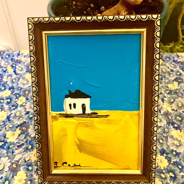 A Seagull Stealing a French Fry Oil Painting Framed 2x2 the Seagull ...