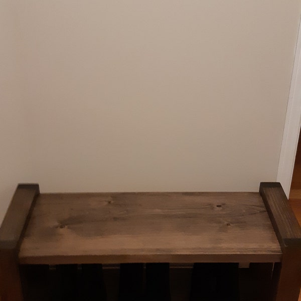 36 Inches Rustic Entryway Bench, Modern Entryway Bench, Bench Storage ...