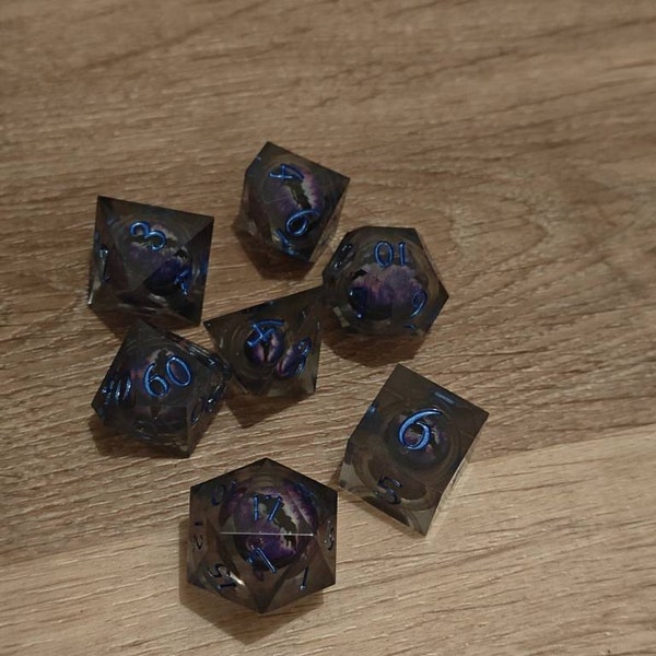 DND Rocket Dice Set Metal DND Dice Spinner Holder D20 D12 D10 D8 D6 D4 ...