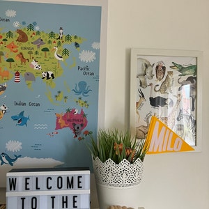 Large Custom Pennant Flag Cursive Font - Etsy