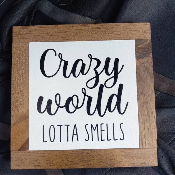 Just Poopin’ Sign, Crazy World Sign, the Office Bathroom Decor ...