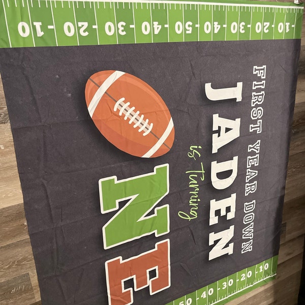 Football First Birthday Decorations, Football Birthday Backdrop, First ...