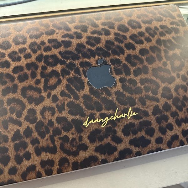 Name MacBook Case Aesthetic Leopard Custom MacBook Air 13 15 Inch M2 M3 ...