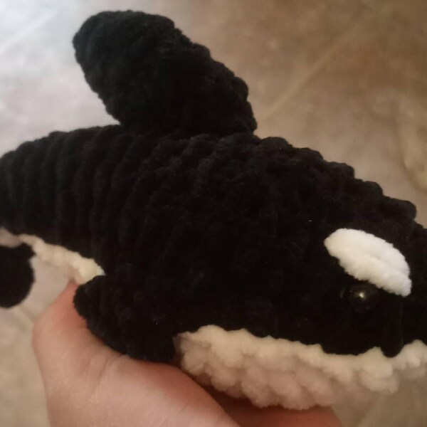 GIANT Orca Plushie! Crochet Amigurumi Hand-knit Soft, Huggable Killer ...