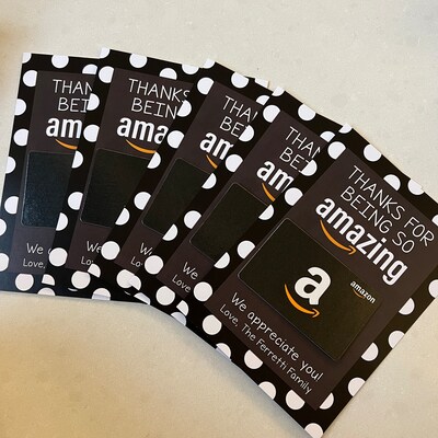 PRINTED Amazon Gift Card Holder, Thanks for Being so Amazing, Printable ...