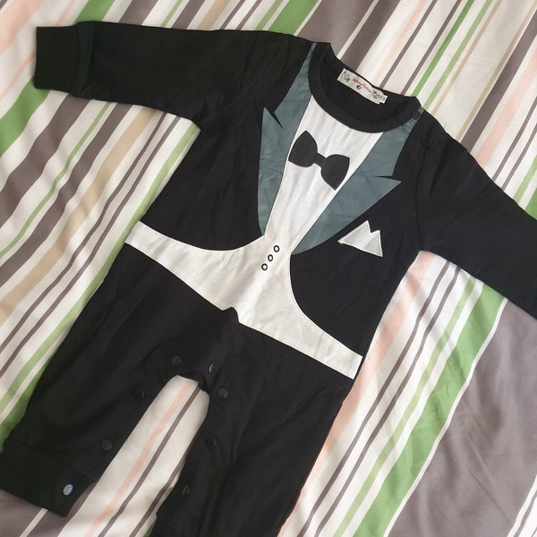 Tuxedo Baby Wedding Tux, Baby Tux Newborn Gift, Christening Baby ...
