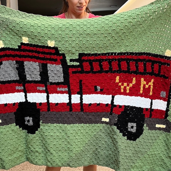 Fire Truck Cross Stitch Pattern PDF – Firefighter Gift & Emergency ...