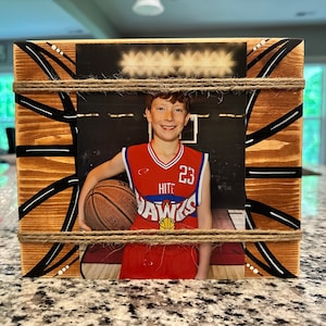 Basketball Picture Frame/holder, Farmhouse Style, Coaches Gift, Team ...