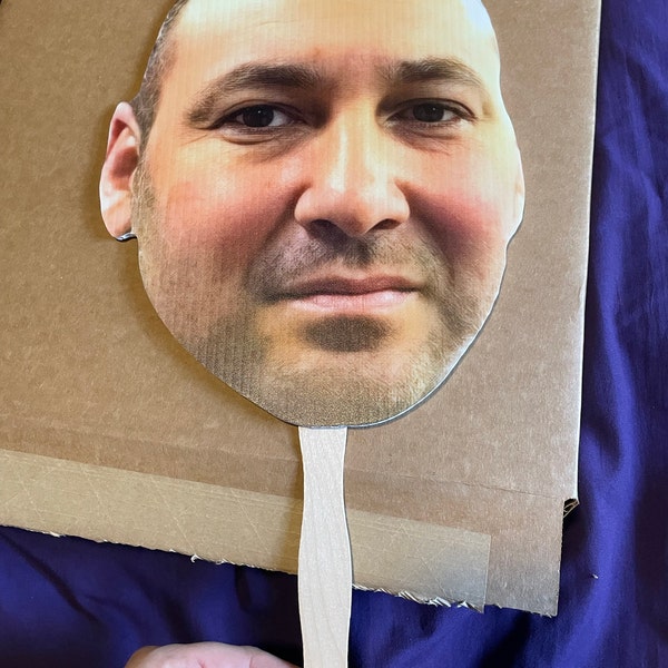 Custom Face Fans With Wooden Handle, Wedding Heads, Graduation Head ...