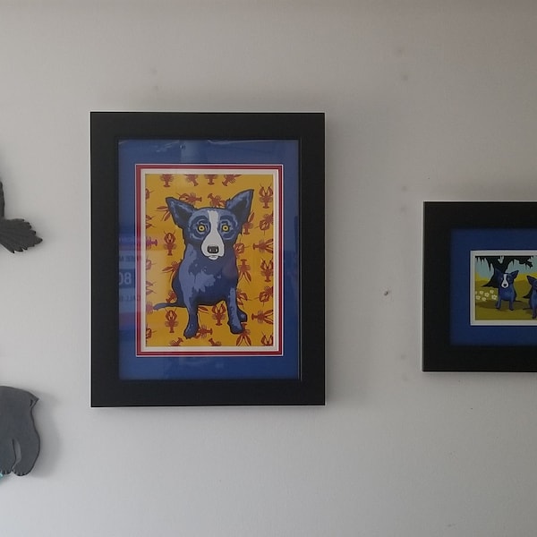 George Rodrigue Blue Dog Absolut Vodka Print Ad - Matted & Framed - Etsy
