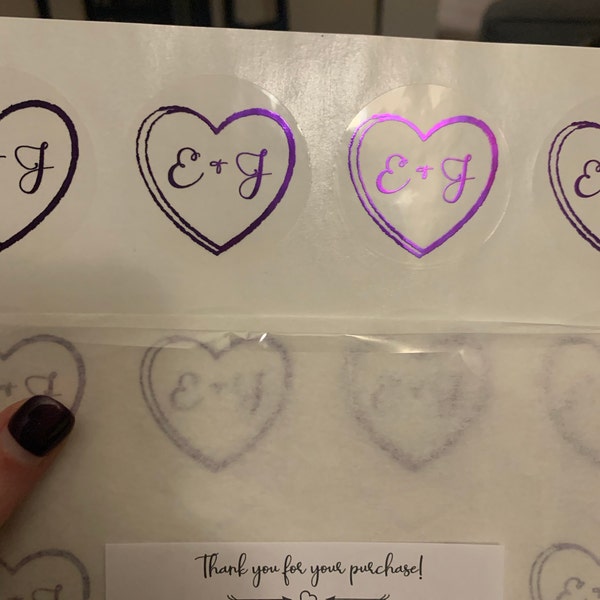 Personalized Wedding Stickers, Wedding Favor Stickers, Heart Stickers ...