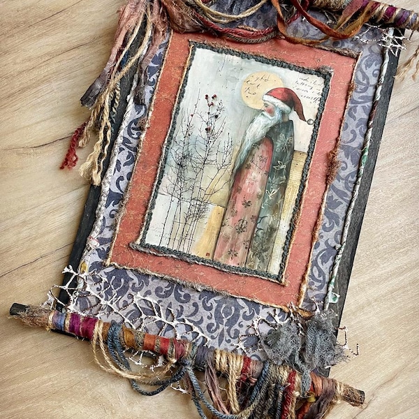 Partial Portrait Girl Peeking From Collage Printable Junk Journal Half ...