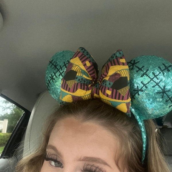 Lux Minnie Ears With Bow and Pearls - Etsy