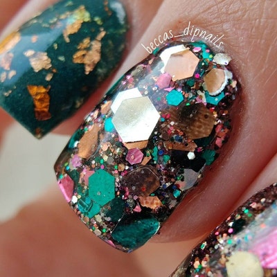 Enchanted Forest Dip Powder, Dip Powder for Nails, Glitter Dip Powder ...
