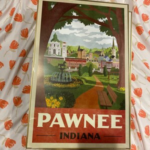 Pawnee Indiana Travel Poster Parks and Recreation Department - Etsy