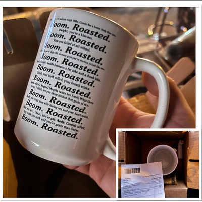 Boom Roasted the Office Coffee Mug Funny Coffee Mugs Michael Scott ...