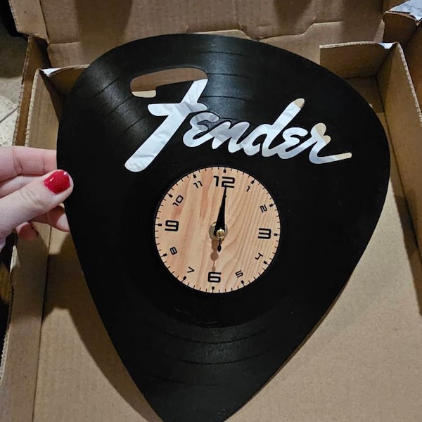 GUITAR PICK Fender Strat Vinyl Record Clock - Etsy