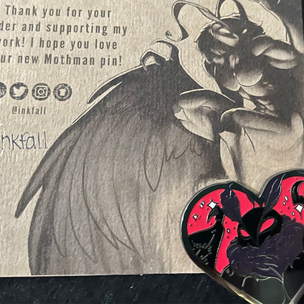 Mothman GLOW Hard Enamel Pin Cute Kawaii Cryptid Pin - Etsy