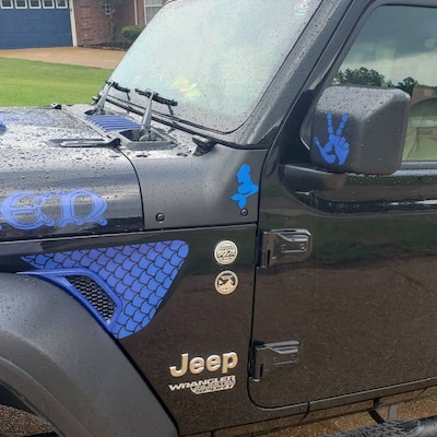 Peace Symbol Finger Style in 3D for Jeep Wrangler Led Version JK/JKU/JL ...