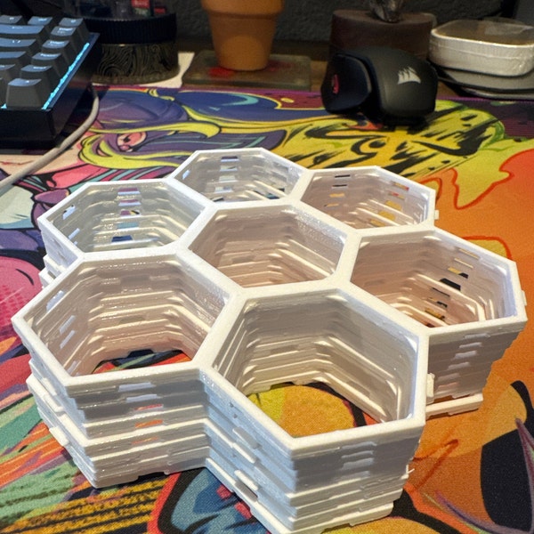 Connect Hive Game Board - 3D Printed Grid for Hive Colony Tabletop Game ...