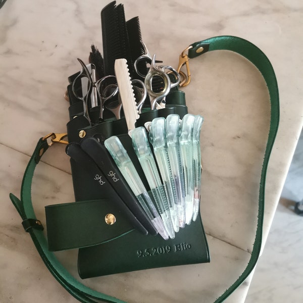 Handmade Leather Scissors Holder Bag for Hairdressing Tools Scissors ...