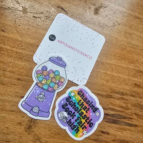 Holographic 8 Piece Pink Aesthetic Sticker Pack, Notebook/journal ...