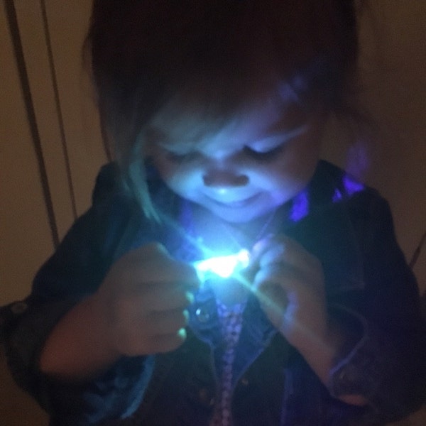 Glow in the Dark Fairy Necklace, Glowing Tinkerbell Necklace, Glowing ...