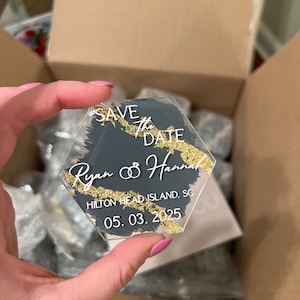 Personalized Magnet for Wedding Save the Date Magnet Invitation Acrylic ...