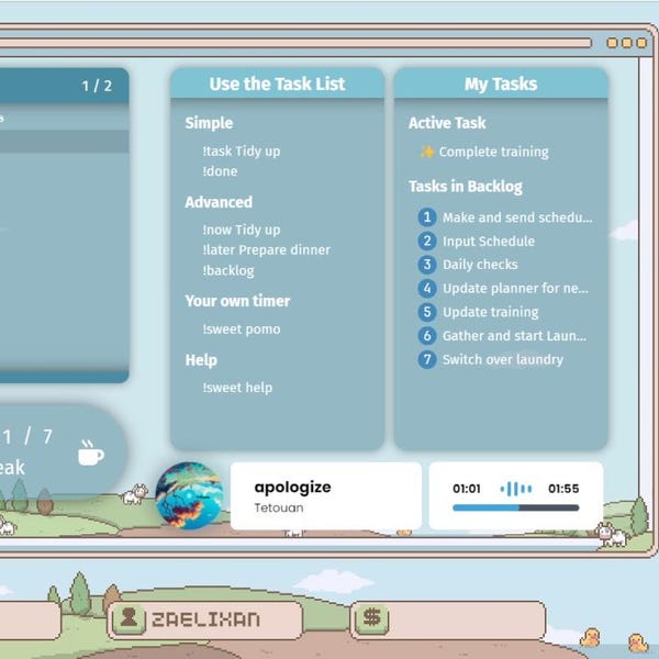 Bunny Twitch Animation Stream Overlay Animated Cute Rabbit Aesthetic ...