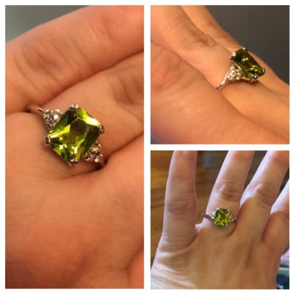 Peridot Ring - August Birthstone Jewelry - Statement Ring - Gold Ring ...