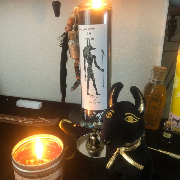 Anubis Ritual Candle. Astral Projection Spell. Reincarnation Candle ...
