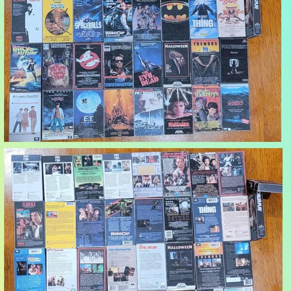 Retro VHS Mini Refrigerator Magnets Modern Recent Horror Movies Classic ...