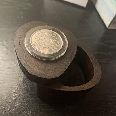 One Day at A Time Alcoholics Anonymous AA Chip Holder Wood Bookmark God ...