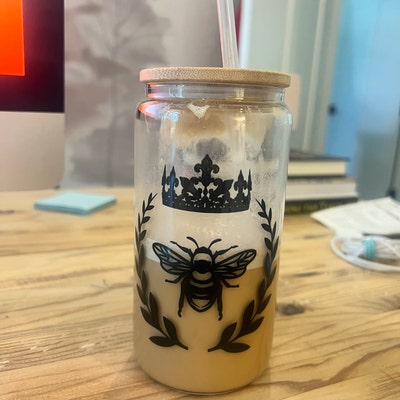 Boho Blueberry Beer Can Glass, Beer Can Glass, Beer Glass, Libbey Glass ...