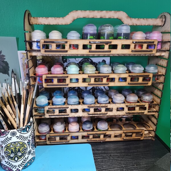 Vertical Paint Storage Rack for Model Painting, Compatible With Several ...