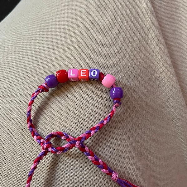 Custom Name Thread Bead Friendship Bracelet, Waterproof, Braided String ...