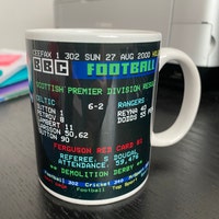 Personalised Retro Ceefax Mug Teletext Sports Coffee / Football Match ...