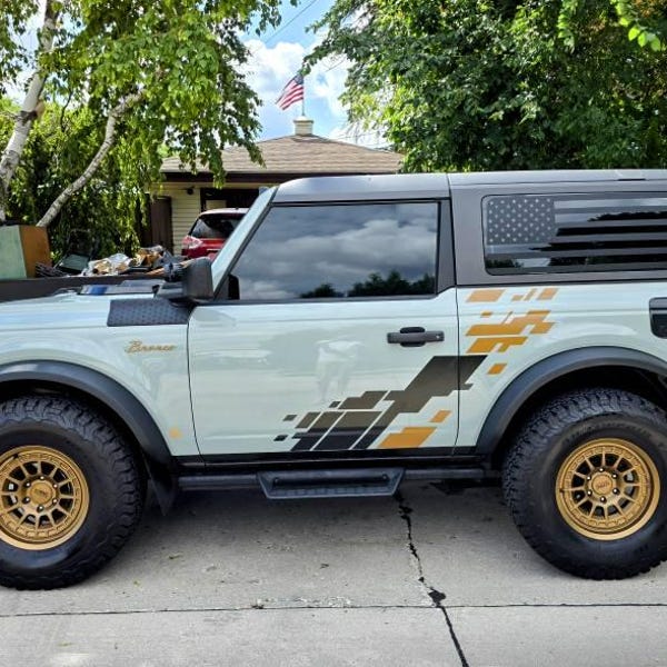 Vintage Retro Side Stripes for Bronco Accessories. Fits Ford Bronco ...