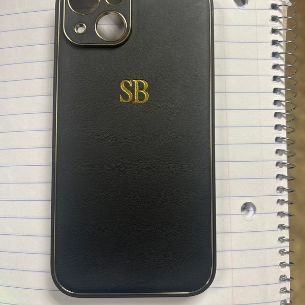 Custom Embossed Phone Case - Personalized Leather Case for iPhone 16 ...