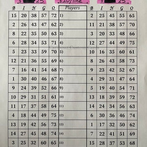 5 Mixed Block Bingos - Etsy Canada