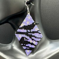 Bear Paw Forest Native Brick Stitch Earrings Pattern PDF Instant ...