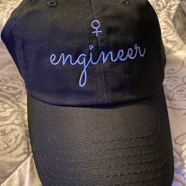 Female Engineer Embroidered Adjustable Hat Cap | Steminist | Christmas ...